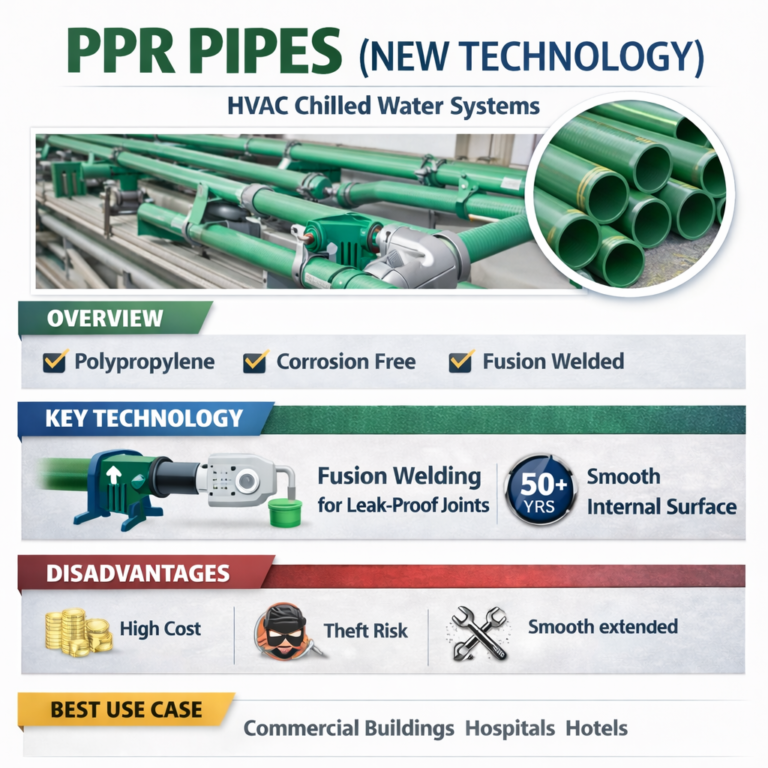 8 Types of Pipes Used for Chilled Water (New Technology)